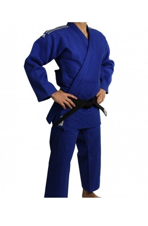 Кимоно для дзюдо Champion 2 IJF Slim Fit синее с белыми полосами ...